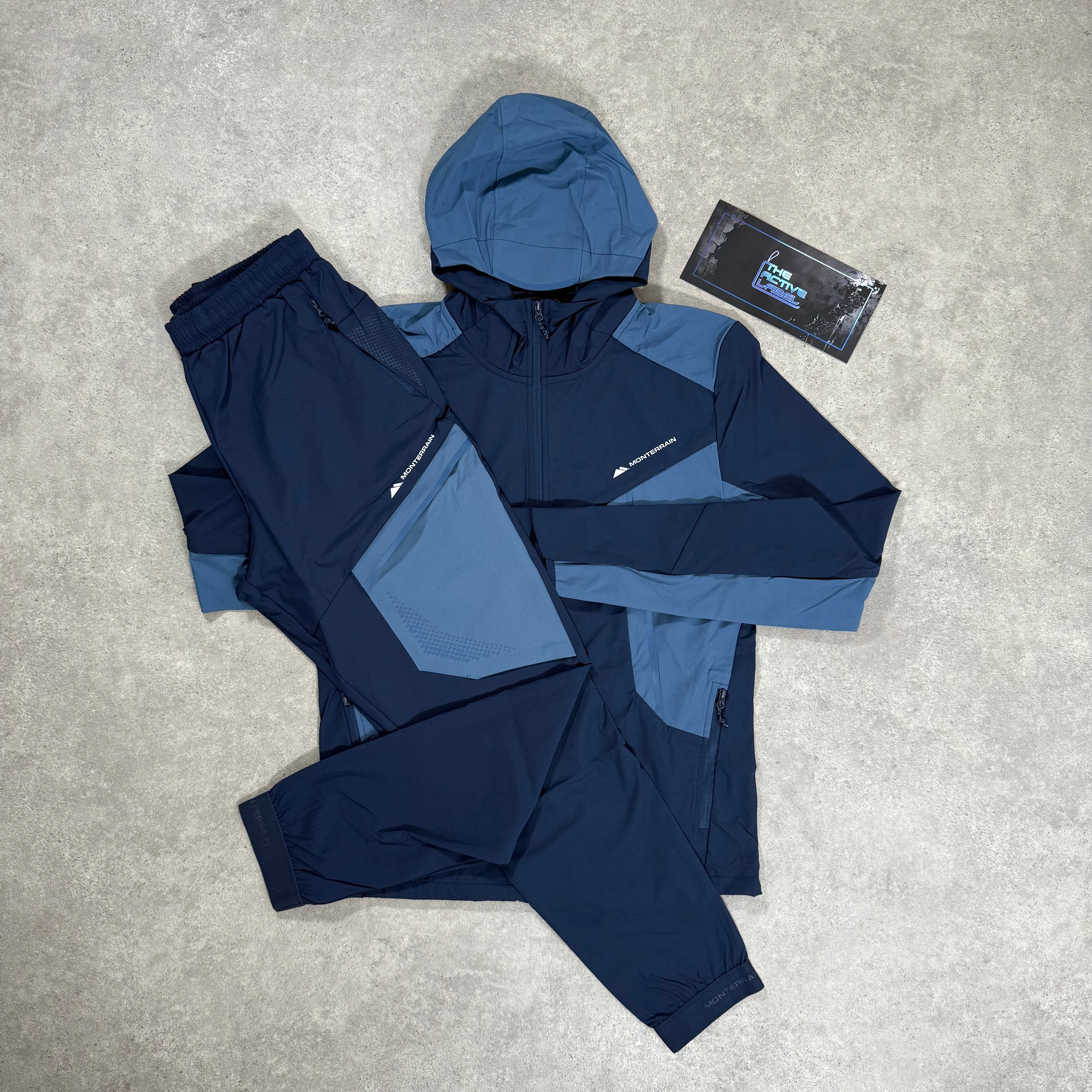 MONTERRAIN DYNAMIC 2.0 WOVEN TRACKSUIT (BLUE/ROCK BLUE) – The Active Label